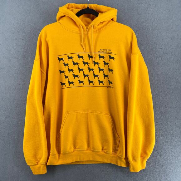 Gildan | Shirts | Bay Hay And Feed Rolling Bay Dog Graphic Hoodie L ...
